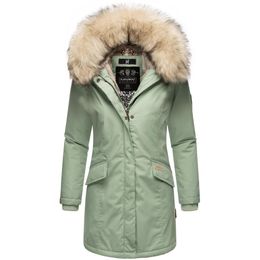Navahoo Damen Wintermantel "Cristal", gr&uuml;n, Gr. M, Oberstoff: 65% Polyester, 35% Baumwolle. Futter: 100% Polyester. Wattierung: 100% Polyester.
