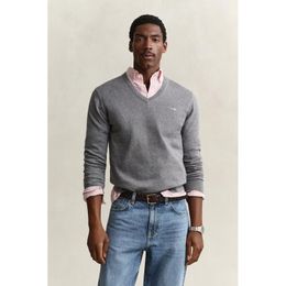 Gant Herren V-Ausschnitt-Pullover &raquo;CLASSIC COTTON V-NECK&laquo; Regular fit mit V-Ausschnitt 4XL
