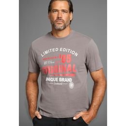 MAN'S WORLD Man's World Herren T-Shirt Kurzarm, f&uuml;r die Freizeit, aus Baumwolle grau M (48/50)