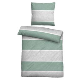 Biberna Bettw&auml;sche &raquo;Jonas&laquo; 2 Stk. kuschelig warm, weich, pflegeleicht, 100% Baumwolle, made in Germany braun Flanell, Obermaterial: 100% Baumwolle B/L: 135cm 