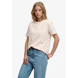 Superdry Damen T-Shirt &raquo;SIGNATURE EMB TEE&laquo; Baumwolle, relaxed fit rosa S