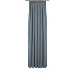 Adam Vorhang &raquo;Uni Collection light, nach Wunschma&szlig;&laquo; Kr&auml;uselband 1 Stk. tlg. aus 100% Bio-Baumwolle, Vorhang nach Wunschma&szlig; blau Baumwolle (Bio-Baumwolle) 