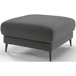 Home Affaire Polsterhocker &raquo;Downtown&laquo; passend zur Serie, auch in Cord grau 95% Polyester, 5% Nylon B/H/T: 80cm x 44cm x 80cm, Feincord