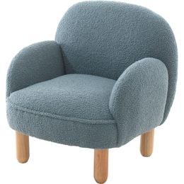 Vipack Sessel &raquo;f&uuml;r Kinder in verspielter Optik, ein Highlight f&uuml;r das Kinderzimmer&laquo; B: 56 x H: 52 x T: 53 cm, F&uuml;&szlig;e aus Massivholz, Bezug flauschiger Boucl&eacute; 
