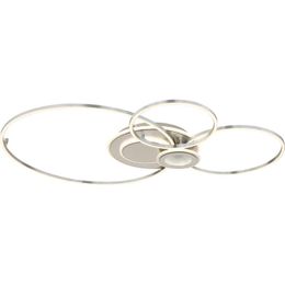 Globo LIGHTING Deckenleuchte &raquo;BELTRAN&laquo; LED-Modul 1 Stk. Kleine LED-Deckenleuchte, 3D-Effekt, dimmbar, modern & flexibel silber 1, H: 8,5cm, 1 Stk.