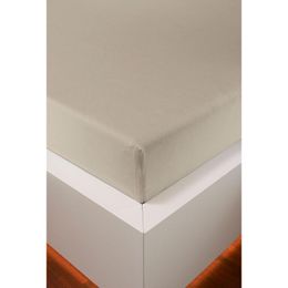 Spannbettlaken &raquo;Hefel Spannleintuch&laquo; passend zur Hefel Bettw&auml;sche-Kollektion grau Jersey, Obermaterial: 48% Baumwolle, 48% Lyocell, 4% Elasthan 1 Stk.