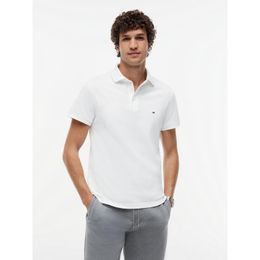 Tommy Hilfiger Herren Poloshirt &raquo;1985 SLIM POLO&laquo; mit Stickerei, Piqu&eacute;-Qualit&auml;t, Slim fit wei&szlig; M (48/50)