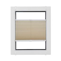 SUNLINES Plissee &raquo;Start-up Style Crush&laquo; Lichtschutz ohne Bohren verspannt nach Ma&szlig; wei&szlig; Obermaterial: 80% Polyester, 15% Metall, 5% Kunststoff 100cm, 