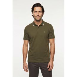 BOSS Orange Herren BOSS Orange Poloshirt &raquo;Passerford Regular Fit Contrast&laquo; Contrast Classic Stretch Pique Polo, pflegeleicht gr&uuml;n XXL