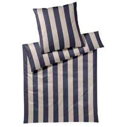 Elegante Bettw&auml;sche &raquo;Night Stripe&laquo; 2 Stk. angenehmes Hautgef&uuml;hl beige Mako-Satin, Obermaterial: 100% Baumwolle B/L: 155cm x 220cm, 1 Stk., 1 Stk., Mako-Satin, 