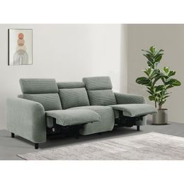 OTTO home 3-Sitzer &raquo;SKAANE Cord-Sofa, 229 cm, manuelle u. elektrische Relaxfunktion&laquo; Relax-Funktion in 2 Sitzen, Kopfteilverstellung, 