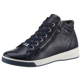 Ara Damen Schn&uuml;rboots &raquo;ROM&laquo; , Keilabsatz, High Top-Sneaker, Freizeitschuh in Schuhweite G = weit blau 3,5 (36,5)