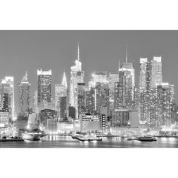 papermoon Fototapete &raquo;New York, City Schwarz & Wei&szlig;&laquo; schwarz Vlies B/L: 3m x 2,23m, Bahnen: 6 Stk.