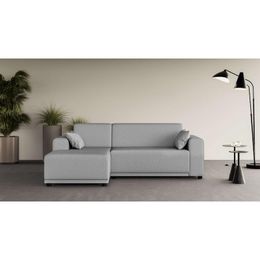 Home Affaire Ecksofa &raquo;TAMMO&laquo; L-Form grau 100% Polyester B/H/T: 233cm x 80cm x 162cm, Struktur, Recamiere links