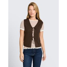Damen Cardigan, braun, Gr. XL, Tom Tailor Denim, meliert, Strick, Obermaterial: 50% Polyester, 24% Polyacryl, 20% Polyamid, 6% Alpaka, Strickjacken