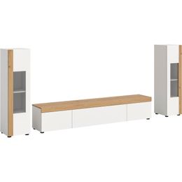 Home Affaire Wohnwand &raquo;Svala, Breite 180 cm, Wohnkombination&laquo; Set, 3 Stk. tlg. wei&szlig; B/H/T: 270cmcm x 34cmcm x 33cmcm