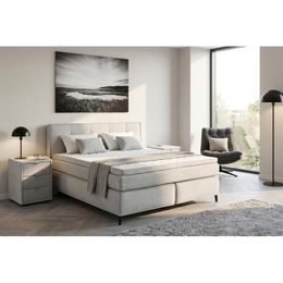 Jockenh&ouml;fer Boxspringbett &raquo;Capello, 7-Zonen-TTFK-Matratze&laquo; KS-Topper, 160x200 cm oder 180x200 cm, verschiedene H&auml;rtegrade w&auml;hlbar beige Bezug Bett: Flachgewebe (