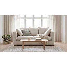 OTTO home 2-Sitzer &raquo;Coray&laquo; extra weich und kuschelig, F&uuml;llung mit Federn und Daunen beige 100% PES B/H/T: 175cm x 80cm x 113cm, Chenille