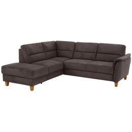 Home Affaire Ecksofa &raquo;Palmera L-Form, B: 236 cm&laquo; optional Schlaffunktion & Bettkasten, Federkern braun 100% Polyester;Struktur (100% Polyester);Luxus-