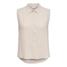 Only Carmakoma Damen Only CARMAKOMA Blusentop &raquo;CARSIESTA S/L LINEN BL SHIRT PNT NOOS&laquo; Viskosemischung, regular fit, mit Leinen beige 48