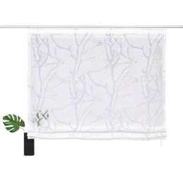 OTTO home Raffrollo &raquo;Anna&laquo; mit Klettband Halbtransparent, Ausbrenner, Viskose wei&szlig; Ausbrenner, Obermaterial: 70% Viskose, 30% Polyester 130cm, 