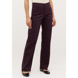 Angels Damen Angels Stretch-Jeans &raquo;LARA&laquo; weite Passform, aus Baumwollmischung, mit Metallrei&szlig;verschluss lila 42, L&auml;nge 30