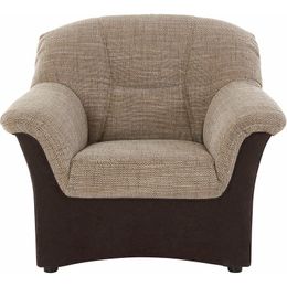 DOMO collection Sessel &raquo;SARAFINA Breite 102 cm, auch mit Federkern f&uuml;r noch mehr Sitzkomfort!&laquo; whlw. mit Federkern, elegantes Design braun Luxus-