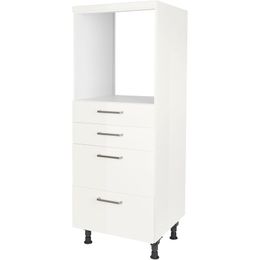 Nobilia Herdumbauschrank &raquo;"Flash", mit Schubk&auml;sten und Ausz&uuml;gen,&laquo; vormontiert, Breite/H&ouml;he: 60/167,8 cm wei&szlig; B/H/T: 60cm x 167,8cm x 58,3cm, 