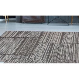 Kayoom Teppich &raquo;Phoenix 112&laquo; rechteckig 6 mm H&ouml;he Dezenter Jacquard-Teppich, Flachflor, Aus pflegeleichten Materialien beige Wolle B : 80cm 1 Stk., 6mm, L: 