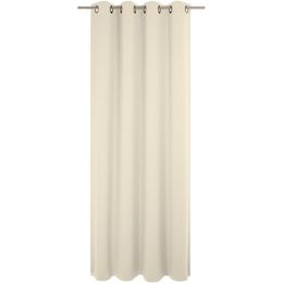Adam Vorhang &raquo;Uni Collection&laquo; &Ouml;sen 1 Stk. tlg. Blickdichter aus 100% Bio-Baumwolle beige Baumwolle (Bio-Baumwolle) 375cm, &Ouml;sen, 142cm
