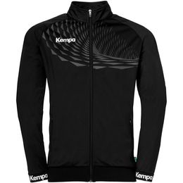 Kempa Herren Trainingsjacke "Trainingsjacke WAVE 26 POLY JACKE", schwarz, Gr. M, Obermaterial: 100% Polyester Pol. recyc.., Jacken