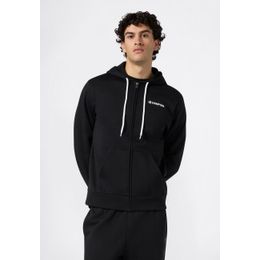 Champion Herren Kapuzensweatjacke "Graphic Full Zip Hoodie", schwarz, Gr. S, Obermaterial: 55% Baumwolle, 45% Polyester, Sweatjacken, mit Kapuze, aus