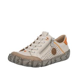 Rieker Damen Slip-On Sneaker mit Sohle im Used-Look, Freizeitschuh, Halbschuh, Schlupfschuh beige 36