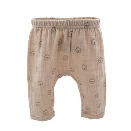 MaxiMo Jungen MaxiMo Schlupfhose mit L&ouml;wen- oder Regenbogenmotiv, mit Druck, leicht, bequem, Baumwolle beige 86/92, N-Gr