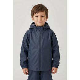 Wheat Jungen Wheat Regenjacke &raquo;Rainwear Charlie&laquo; Set, 2 Stk. tlg. mit Kapuze wasserdicht, mit Reflektoren und mit passender Latzhose blau 122