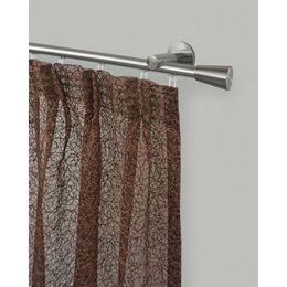 Garesa Gardinenstange &raquo;ROSA&laquo; &Oslash; 16 mm 1 l&auml;ufig-l&auml;ufig Wunschma&szlig;l&auml;nge Innenlaufgarnitur, verl&auml;ngerbar, Endknopf Stumpf silber Eisen B/L: 120cm &Oslash; 16mm, 1
