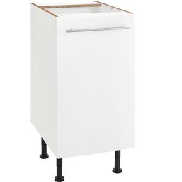 Optifit Unterschrank &raquo;Bern&laquo; 40 cm breit, mit 1 T&uuml;r mit h&ouml;henverstellbaren F&uuml;&szlig;en, mit Metallgriff wei&szlig; B/H/T: 40cm x 87cm x 58,4cm