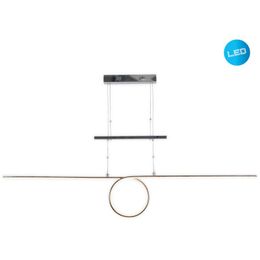 N&auml;ve n&auml;ve LED Pendelleuchte &raquo;Gegenzug-Pendelleuchte "Loop Line"&laquo; 1 Stk. Warmwei&szlig; modernes Design; helles Licht silber &Oslash; 6cm H: 120cm, 1 Stk.