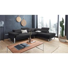 W.Schillig Ecksofa &raquo;finn, toller Sitzkomfort, L-Form, hochwertige Verarbeitungsdetails&laquo; German Design Award 2016, Fu&szlig;gestell Chrom gl&auml;nzend, Breite 