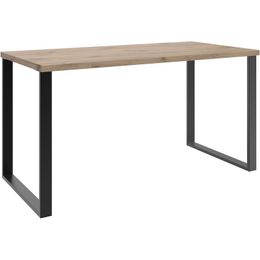 wimex Schreibtisch &raquo;Norderney&laquo; aus Holzwerkstoff und Metall, 140x70cm wei&szlig; B/H/T: 140cm x 75cm x 70cm