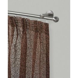 Garesa Gardinenstange &raquo;KUGEL&laquo; &Oslash; 16 mm 1 l&auml;ufig-l&auml;ufig Wunschma&szlig;l&auml;nge Innenlauf-Vorhanggarnitur, verl&auml;ngerbar, Kugel, edelstahl optik silber Eisen B/L: