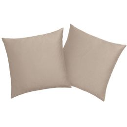 OTTO home Kissenbezug &raquo;Mila&laquo; Satin Qualit&auml;t, in Uni Design beige Satin, Obermaterial: 100% Baumwolle B/L: 40cm x 40cm, 2 Stk., Satin