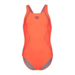 arena M&auml;dchen Badeanzug &raquo;G arena GRAPHIC SWIMSUIT SWIM PRO BACK&laquo; f&uuml;r Kinder, sportlicher Stil, mit UV-Schutz UPF50+, chlorbest&auml;ndig orange 128, N-Gr