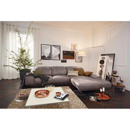 Musterring Wohnlandschaft &raquo;MR 2490 Ecksofa mit erstklassigem Sitzkomfort, Long-Life-Leder&laquo; Bronze-Fu&szlig; Sitzh&ouml;he 46cm, wahlweise mit Funktionen, Ma&szlig;e 342 x 207 cm 