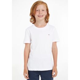 Tommy Hilfiger Jungen T-Shirt &raquo;BOYS BASIC CN KNIT&laquo; Kinder Kids Junior MiniMe wei&szlig; 5/110