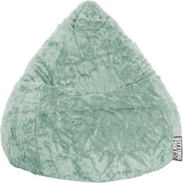 MAGMA Sitzsack &raquo;BeanBag FLUFFY L&laquo; 1 Stk. tlg. gr&uuml;n Bezug: 100% Polyester B/H/T: 90cm