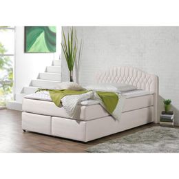 Maintal Boxspringbett in diversen Ausf&uuml;hrungen grau Seitliche Einfassung Unterbox und Obermatratze: Mikrovelours (100% Polyester);Spiegelfl&auml;che der Unterbox 