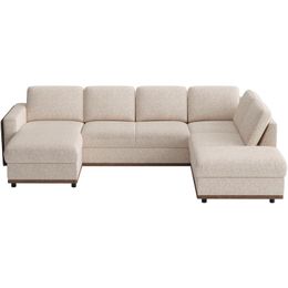 Sit & More sit&more Wohnlandschaft &raquo;Cordoba&laquo; wahlweise mit Schlaffunktion und Bettkasten oder Stauraum beige 100% Polyester B/H/T: 305cm x 85cm x 212cm, Chenille