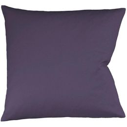 Fleuresse Kissenbezug &raquo;Colours Mako Satin, 100% Baumwolle, mit Rei&szlig;verschluss&laquo; Mako Satin, gl&auml;nzend, glatt, Premium Qualit&auml;t lila Mako-Satin, Mako-