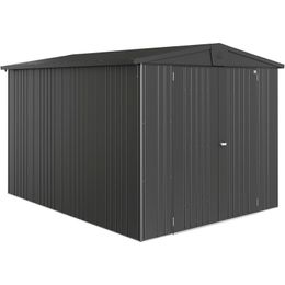 BioHort Ger&auml;tehaus &raquo;Europa Gr. 6, verschiedene Farben&laquo; Qualit&auml;ts-Ger&auml;teschuppen aus Metall grau Stahl Einheitsgr&ouml;&szlig;e